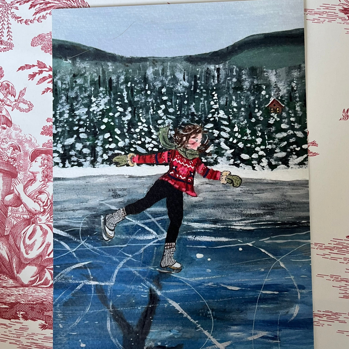 Meisje op schaatsen | Kaart Gwen van Knippenberg – Fripperies