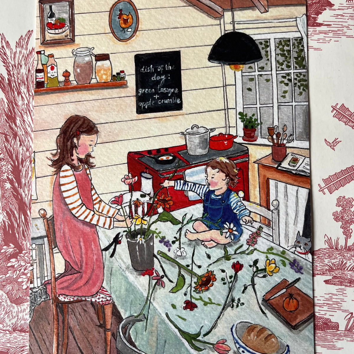 Bloemen op tafel | Kaart Gwen van Knippenberg – Fripperies